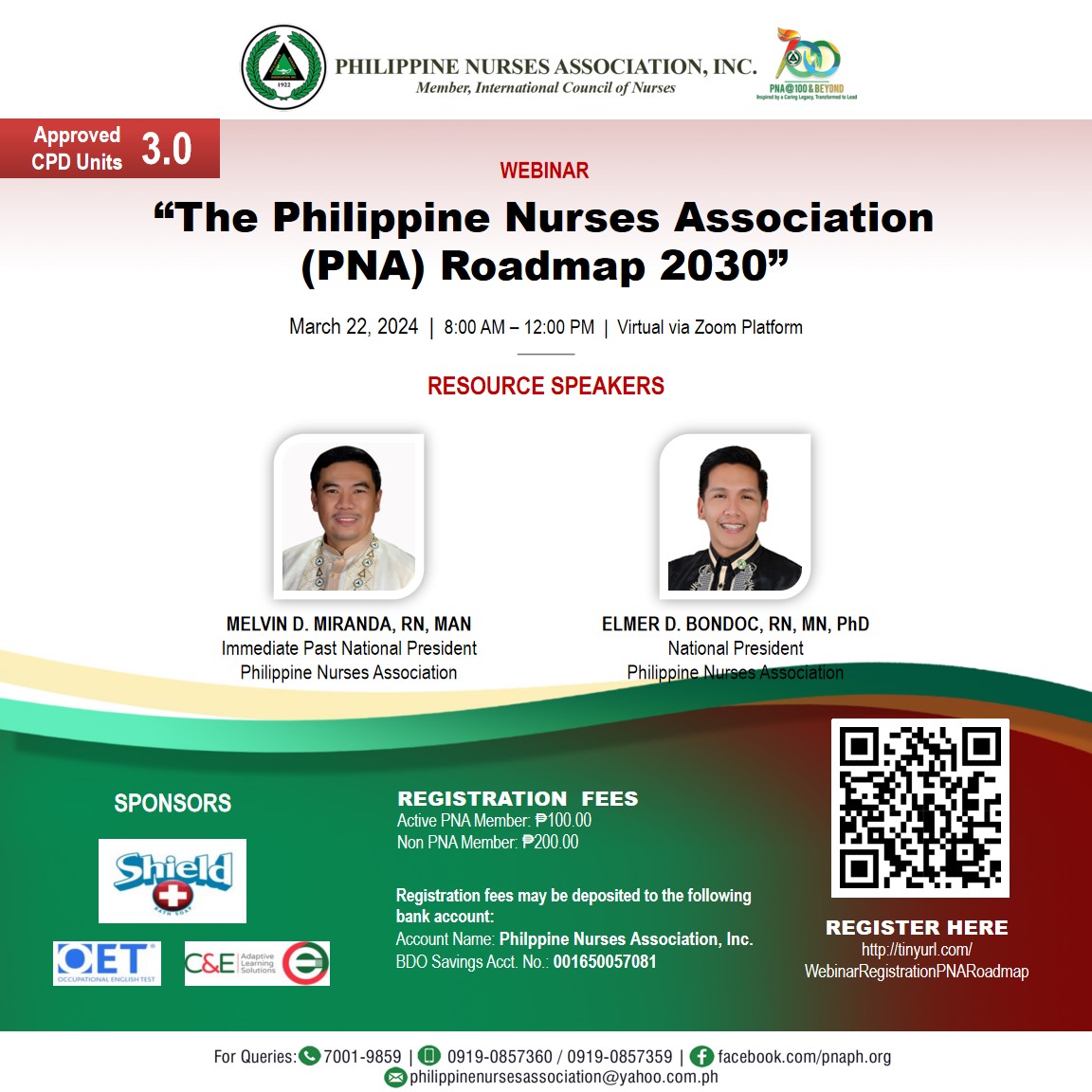 Schedule of PNA's seminars / trainings
